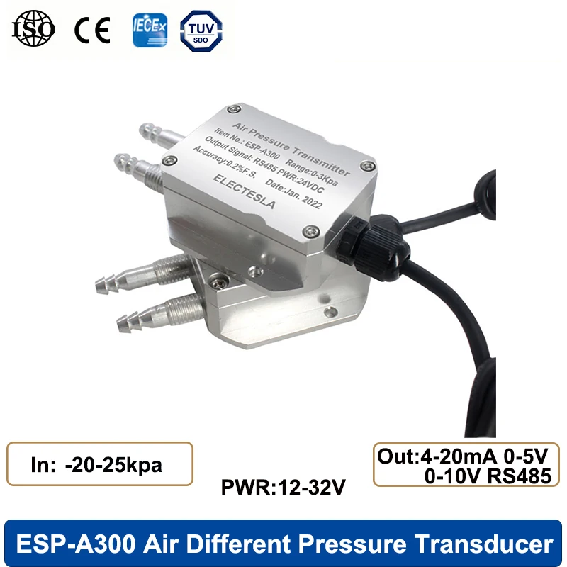 Air-Differential-Pressure-Transducer-Digital-Wind-Differential-Input-50-0-50Kpa-Pressure ...