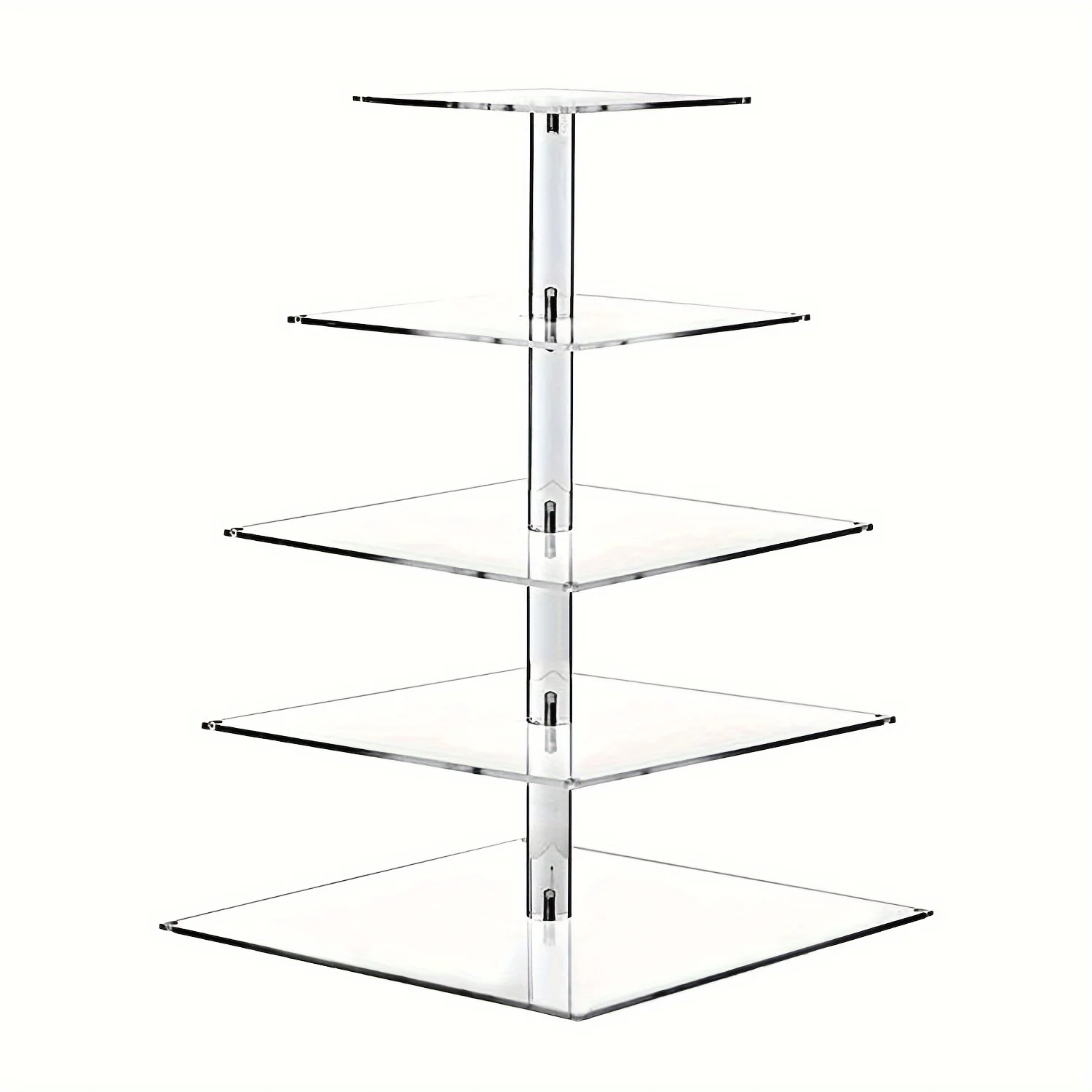 5-层 Large Cupcake Stand, Square Cupcake Tower Tree, Transparent Cake ...