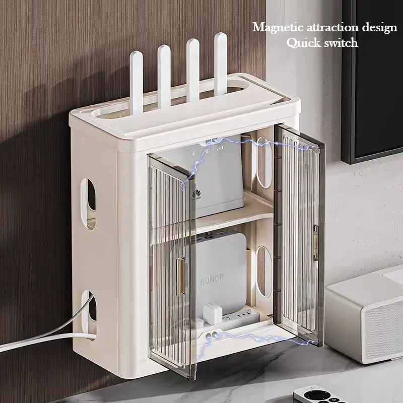 Foldable-WiFi-Router-Storage-Box-With-door-Creative-Power-Cord ...