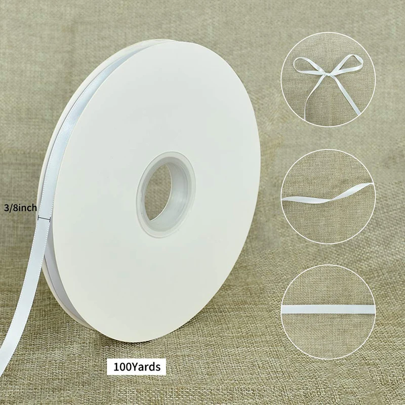 100-Yards-Grossgrain-Satin-Ribbons-Tapes-Diy-Wedding-Christmas ...