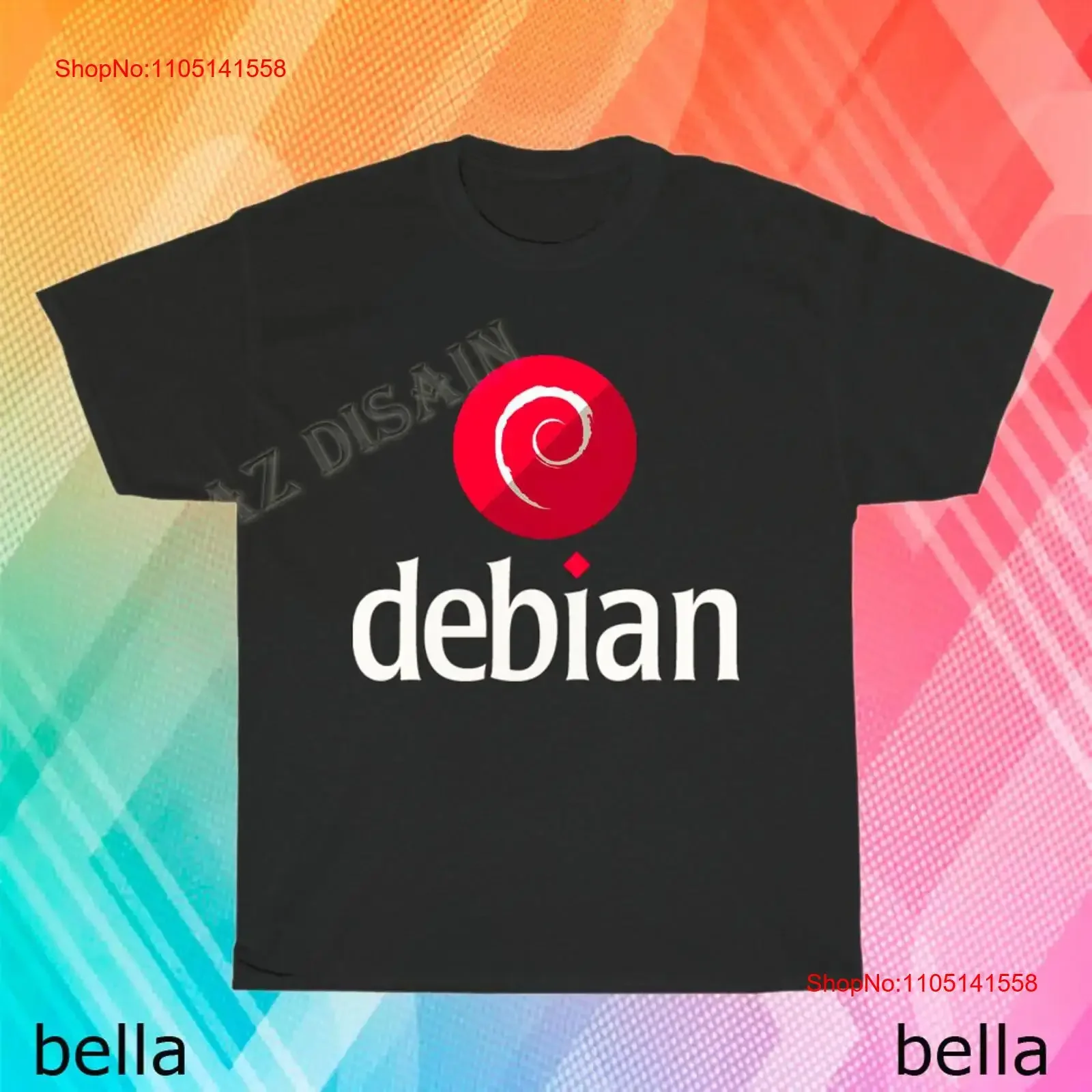 New Debian Linux logo T Shirt Funny Size S to 5XL vintage Washed Top ...