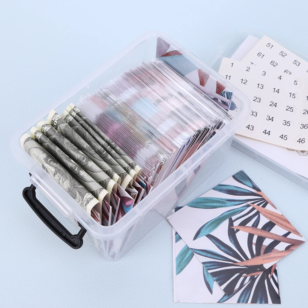 100Pcs-Envelope-Challenge-Box-Set-Document-Filing-Financial-Bill-Cards ...