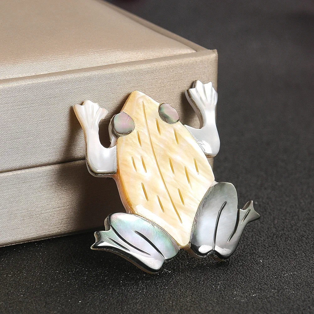 Natural-Abalone-Shell-Frog-Brooches-for-Women-Men-Suits-Dress-Enamel ...