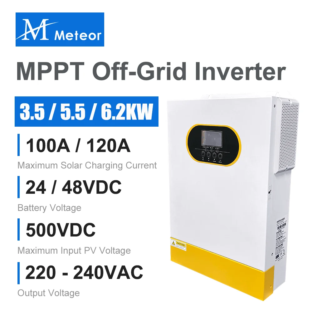 3.5KW 5.5KW 6.2KW Pure Sine Wave Off Grid Solar Inverter Solar Powered 24V 48V Output 220V 230V ...