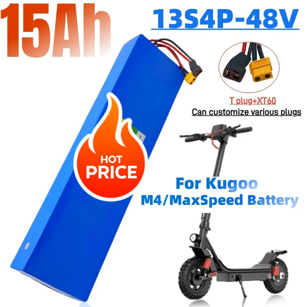 13S4P 48V 15000mAh 15Ah Lithium Battery Pack for Kugoo M4/M4Pro/M5 ...
