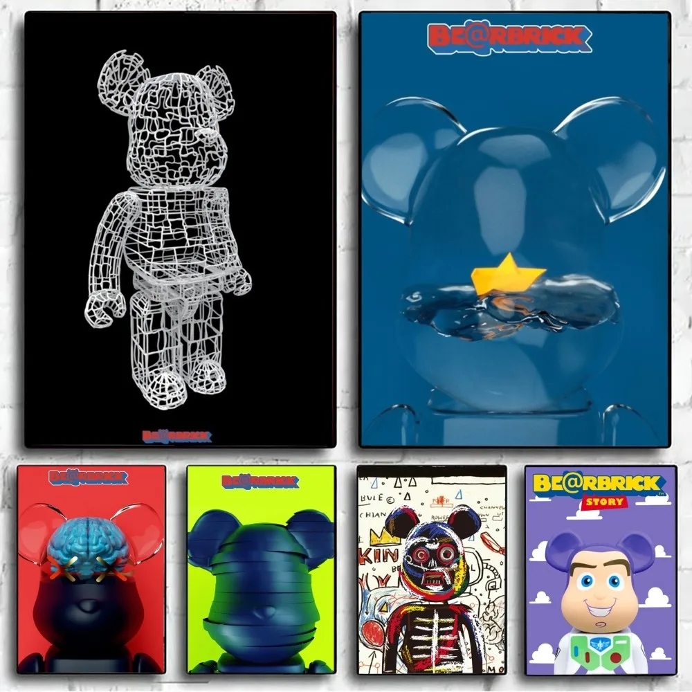 Bearbricks-Toy-Bear-Poster-No-Framed-Poster-Kraft-Club-Bar-Paper ...