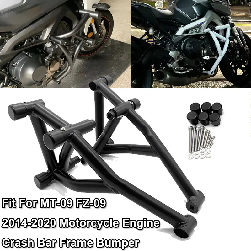 MT 09 FZ 09 Motorcycle Engine Guard Crash Bar Frame Bumper Fit For ...