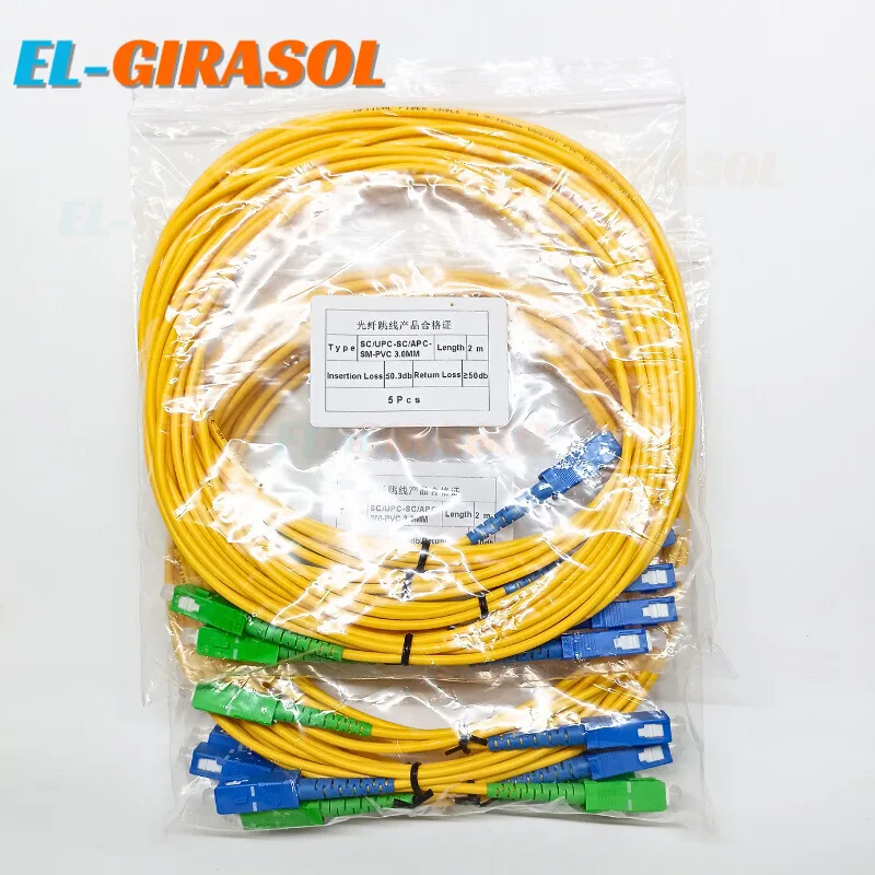 10Pcs-Fiber-Optic-Patch-Cord-Cable-SC-APC-SC-UPC-Simplex-SM-PVC-3-0mm ...