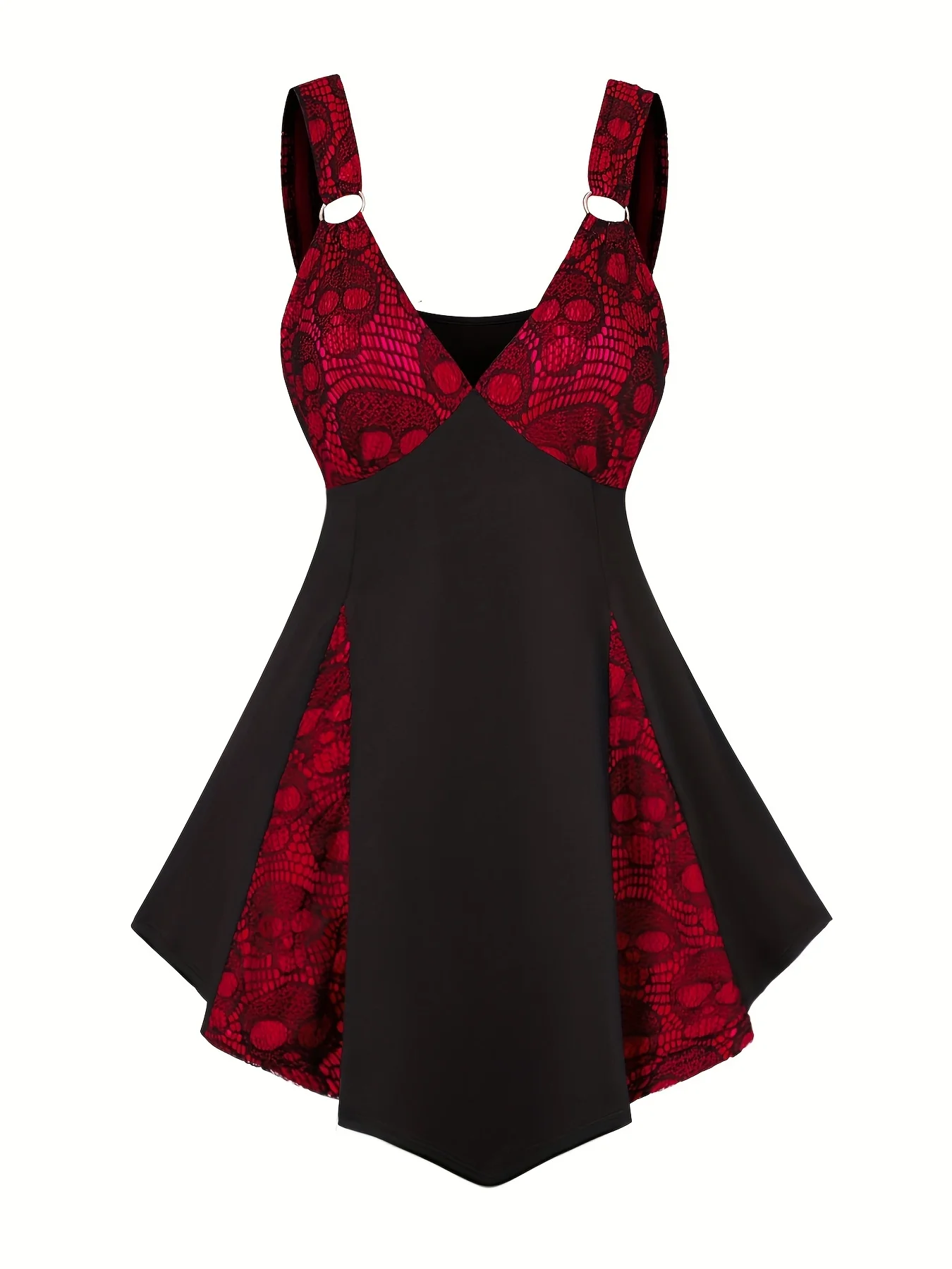 New-plus-size-women-s-sling-strap-dress-skull-Gothic-punk-lace ...