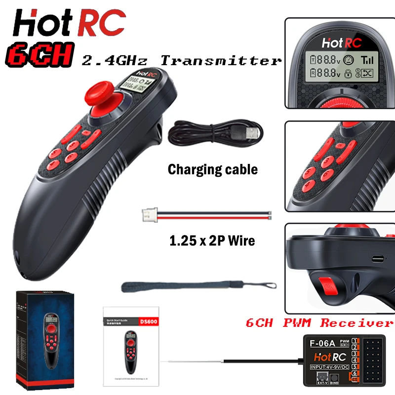 HOTRC-DS-600-6CH-Transmitter-2-4GHz-Remote-Controller-PWM-6-Channel ...