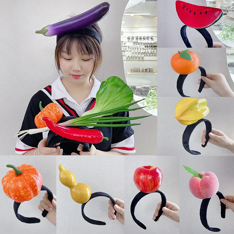 Funny-Simulated-Fruit-Vegetable-Hair-Hoop-Bread-Carrot-Banana-Hairband ...