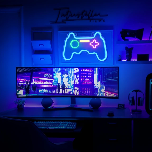Led Gamer Neon Sign Lights Játékvezérlő Jel A Room Dekorációhoz ...