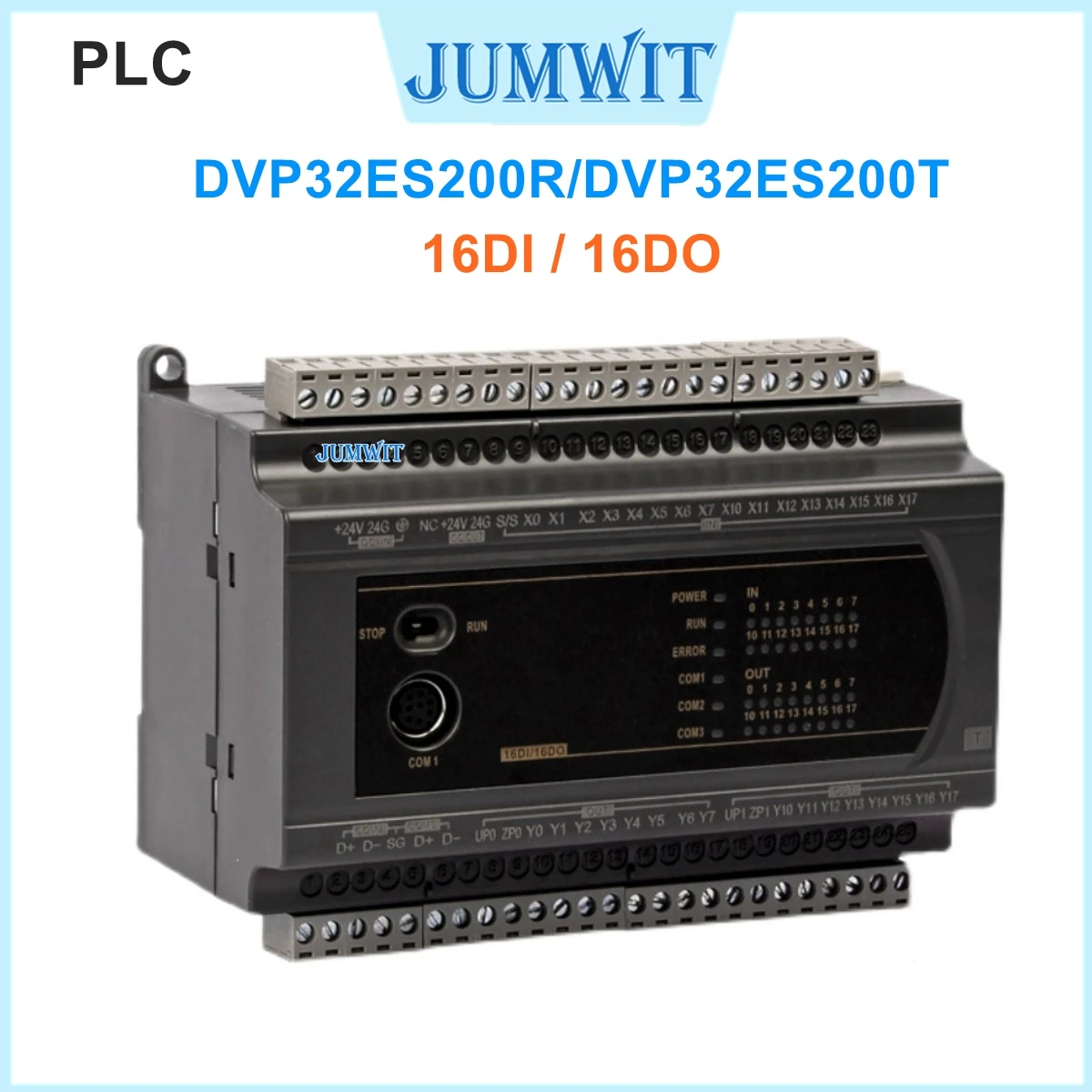 Compatible-with-DVP32ES200R-DVP32ES200T-PLC-Industrial-Control-Board-16-Input-16-Output-24V-220V ...