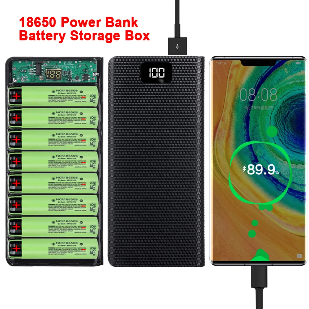 Carregamento-r-pido-18650-Dual-USB-Power-Bank-Battery-Box-Carregador-Do ...