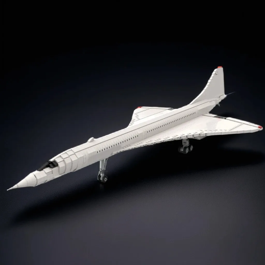 2010PCS MOC 1:72 Scale Concorde Iconic DIY Model Building Blocks ...