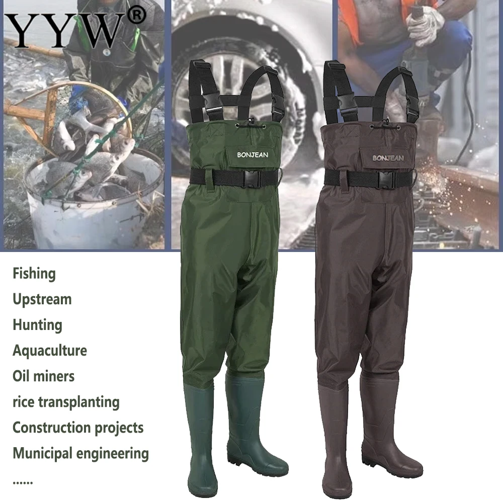 Waterproof Fishing Waders Pants Rain Boots For Men Women Outdoor ...