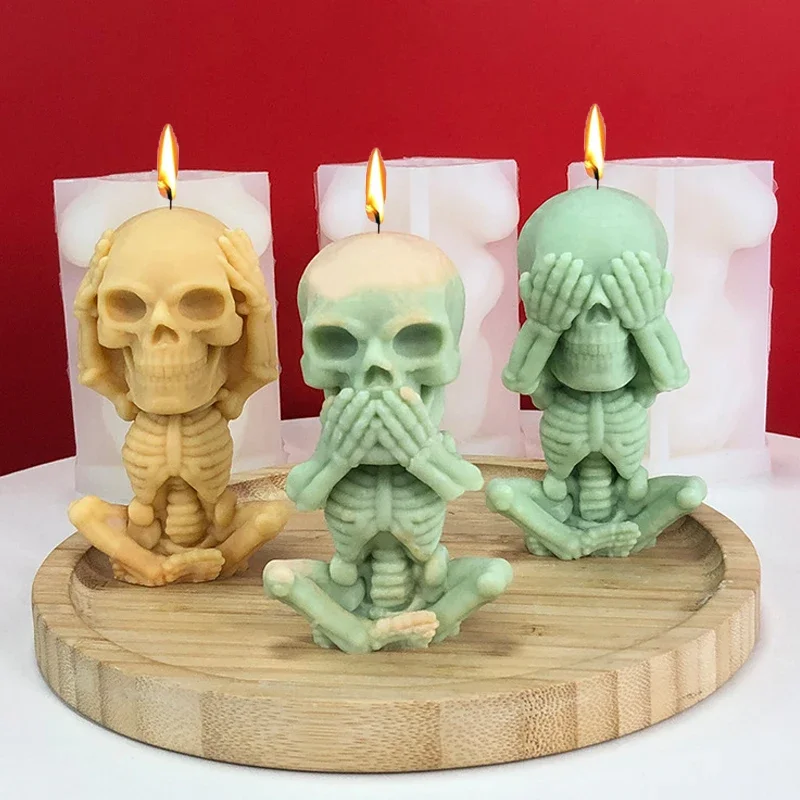 Creative-Skull-Man-Candle-Silicone-Mold-3D-Evil-Devil-Crafts-Plaster ...