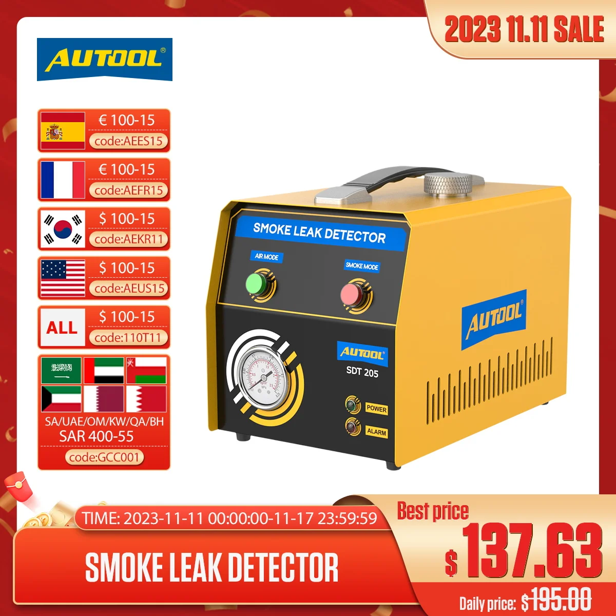 AUTOOL-SDT205-Car-Smoke-Leak-Detector-Automotive-Car-Trucks-SUVs-EVAP ...