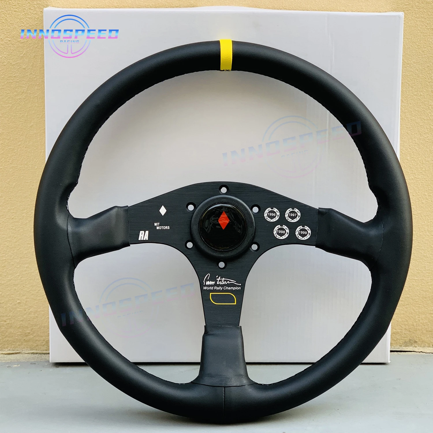 350mm-Universal-Racing-Leather-Steering-Wheel-14inch-JDM-Turning-Sport ...