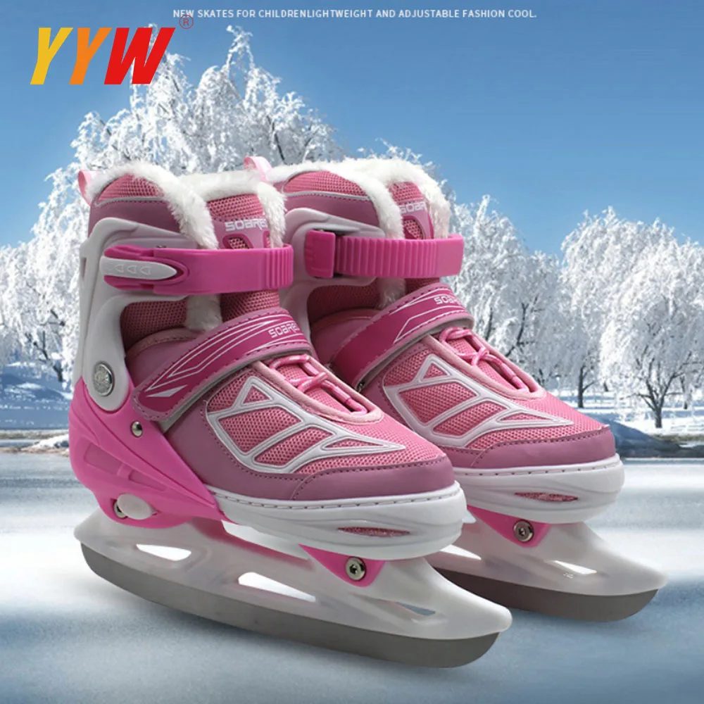 Ice Blade Skates Shoes Adjustable ice skates Hockey Thermal Thicken ...