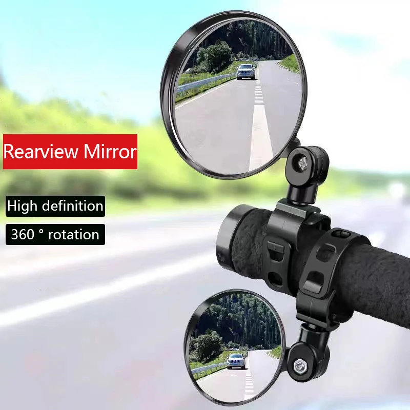 Universal Bicycle Motorcycle Rearview Mirror 360 Rotation Adjustable ...