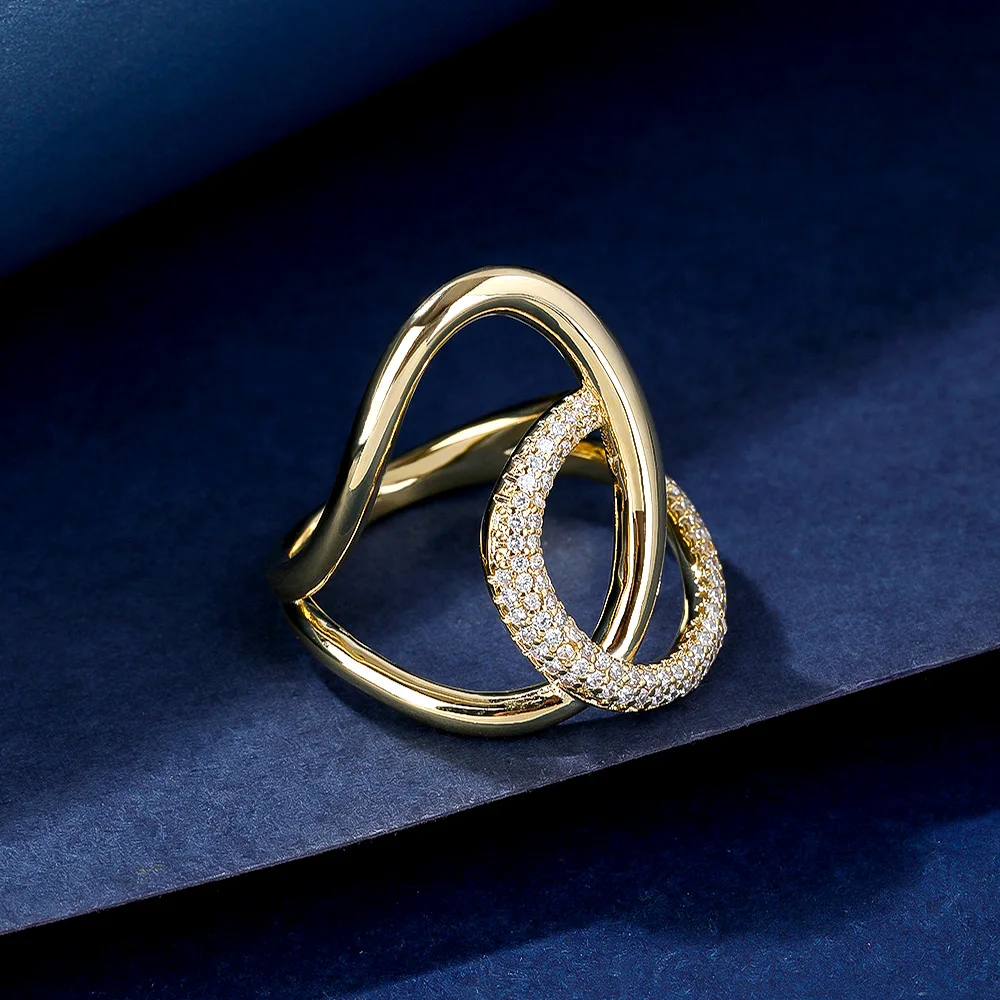 Line-Ring-for-Women-Vintage-Multi-Layered-Crossover-Euro-American-Style ...