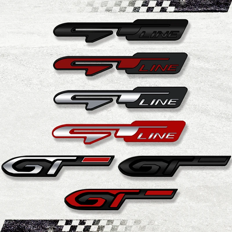 Car-Sticker-GT-GTLINE-Head-Front-Grille-Badge-Metal-Decal-Emblem-For ...