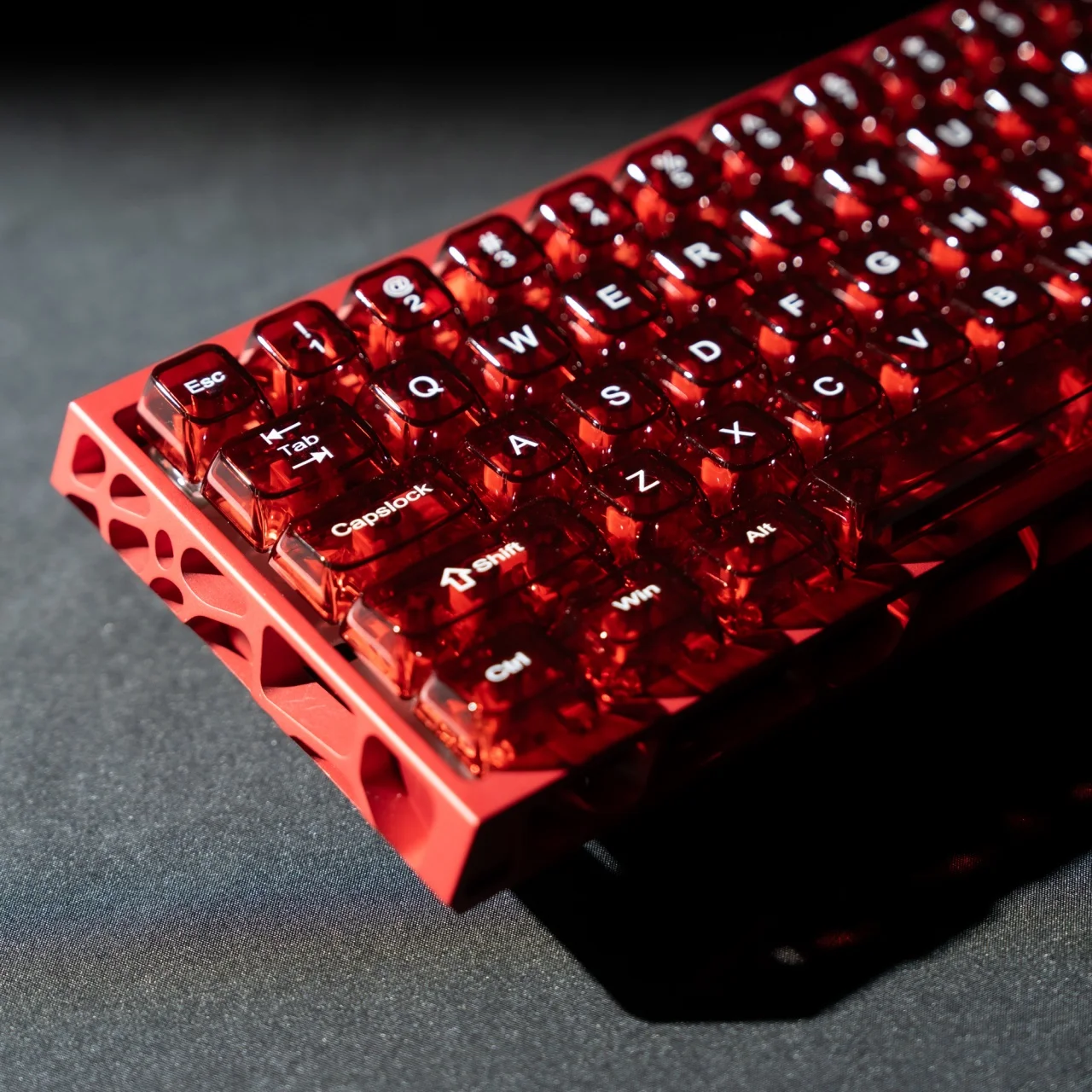 Womier 115 teclas transparentes, teclas transparentes rojas, perfil MDA ...