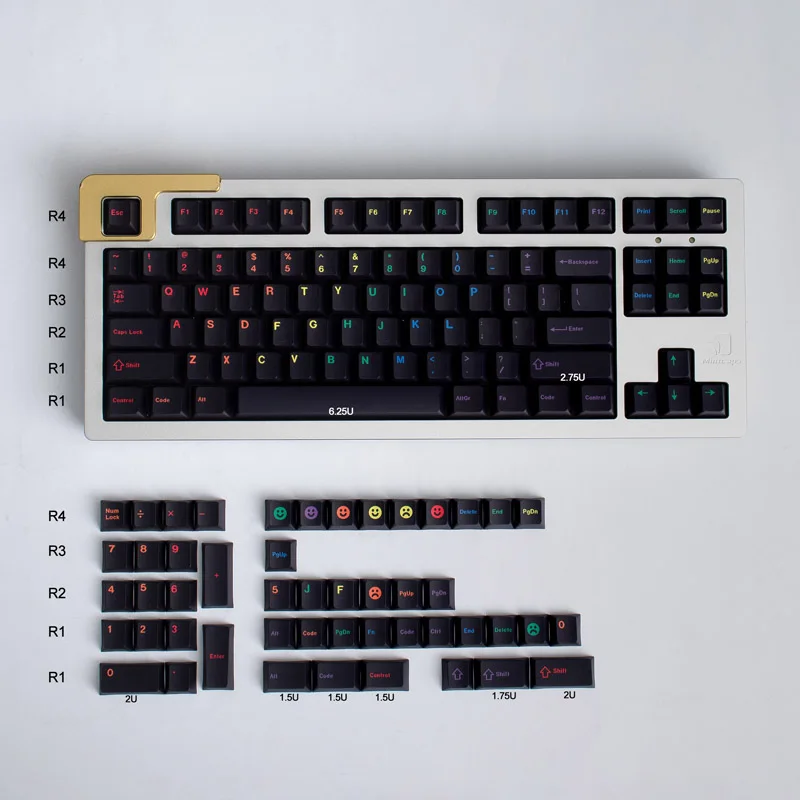 Keycaps Mechanical Keyboard Gmk | Gmk Midnight Rainbow | Gmk Cherry ...