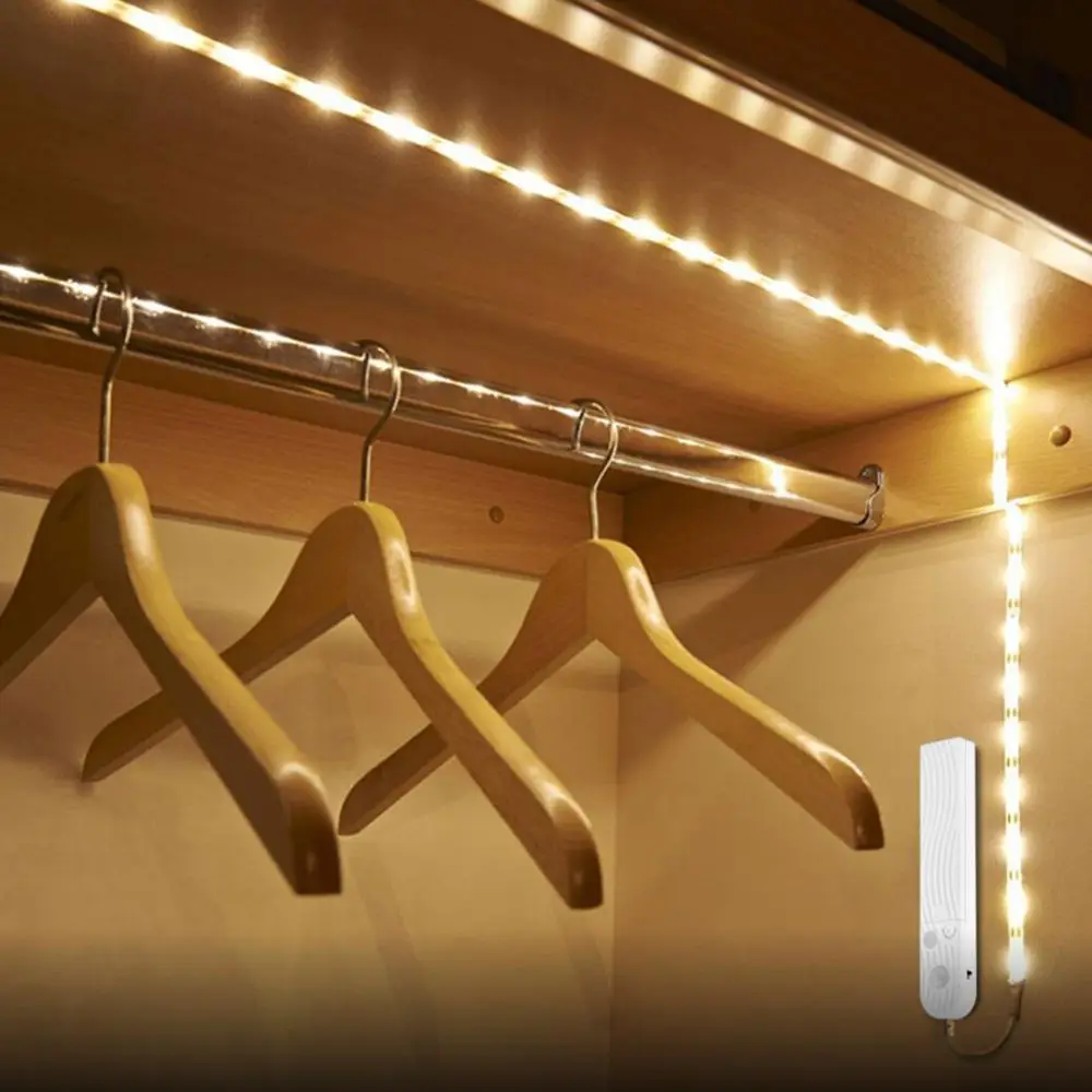 Motion Sensor Battery Operated Strip Light | 1m Led Strip Batteries ...