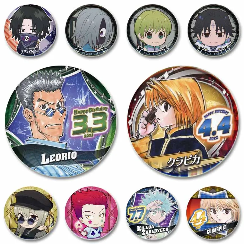 HUNTER x HUNTER Anime Button Pin Hisoka Gon Killua Leorio Cosplay Badge ...
