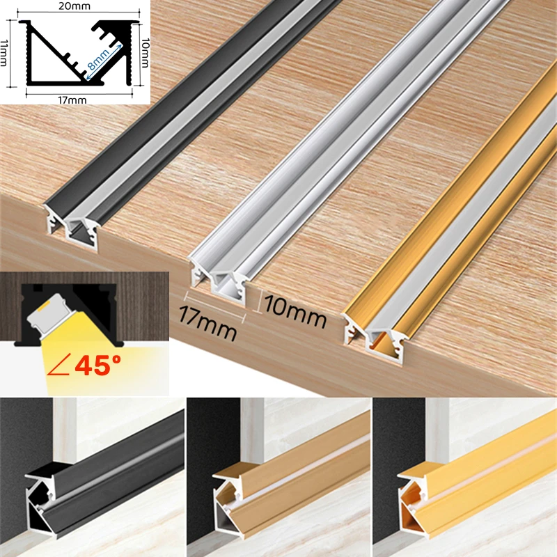 0.5m/1m/pcs Invisible Led Recessed Aluminum Profile Hidden Backlight ...