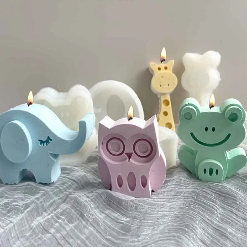 Giraffe Silicone Animal Candle Mold DIY Handmade Aroma Soy Wax Owl ...