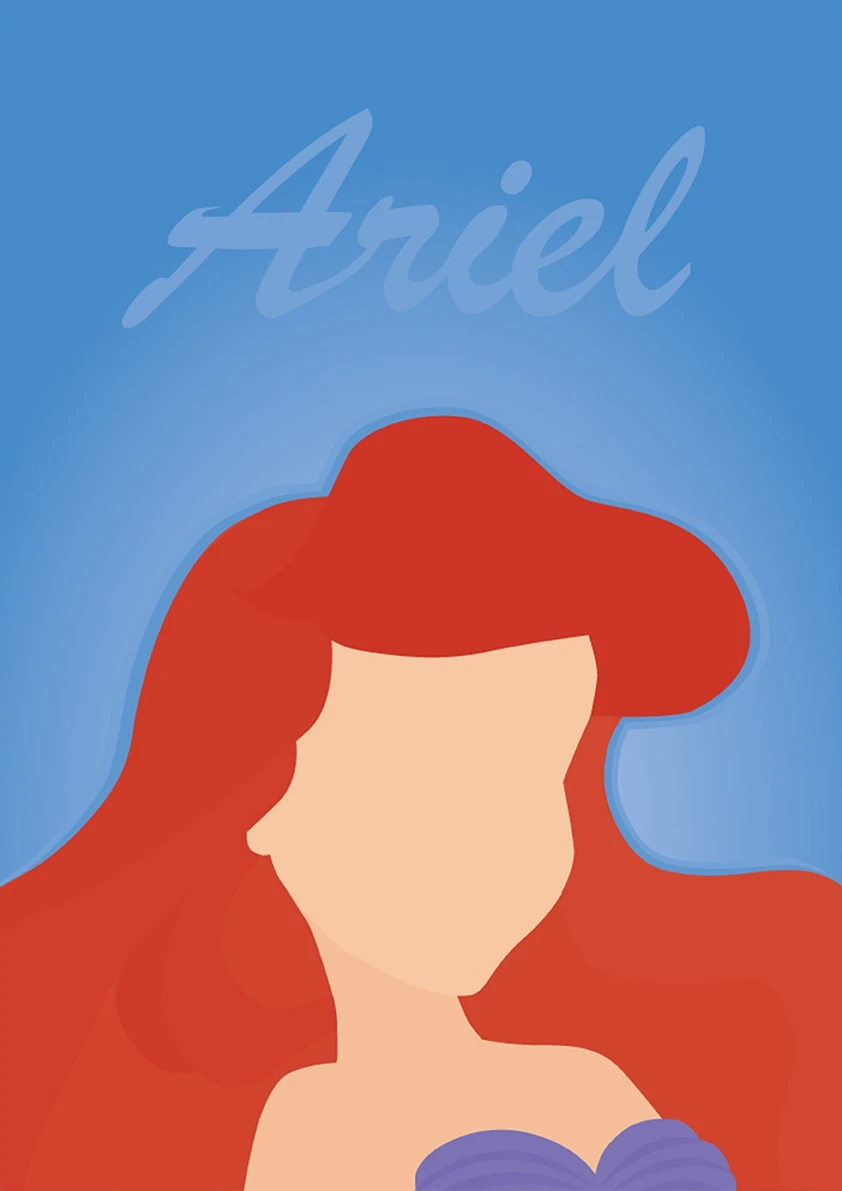 Minimalist Disney Princess Posters
