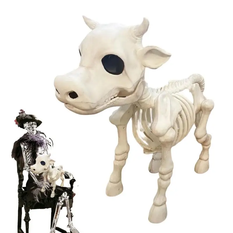 Cow-Skeleton-Spooky-Skeleton-Cow-Statue-Halloween-Skeleton-Skeleton-Cow ...