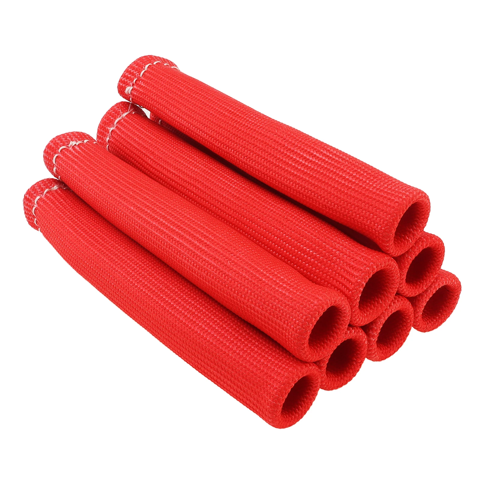 8-pcs-set-Red-Spark-Plug-Heat-Shield-Sleeve-Fiberglass-High-Temperature ...