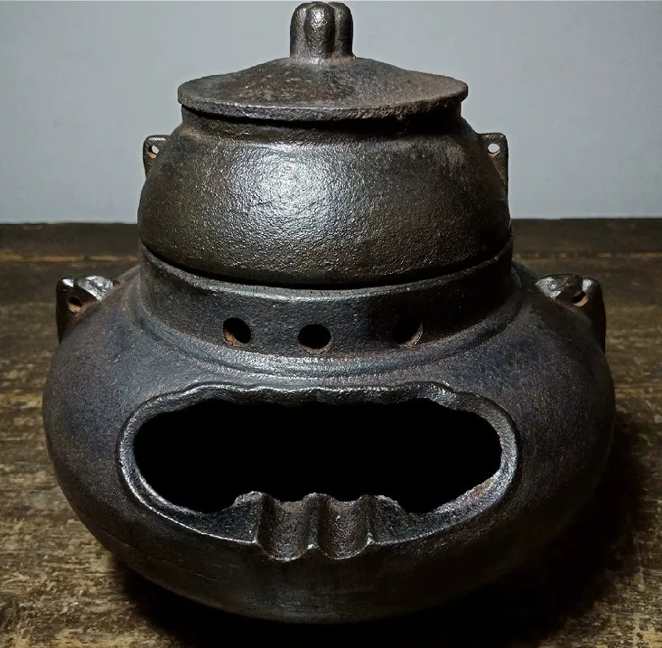 Charcoal-Cast-Iron-Barbecue-Grills-Tabletop-BBQ-Retro-Nostalgic-Cooking ...