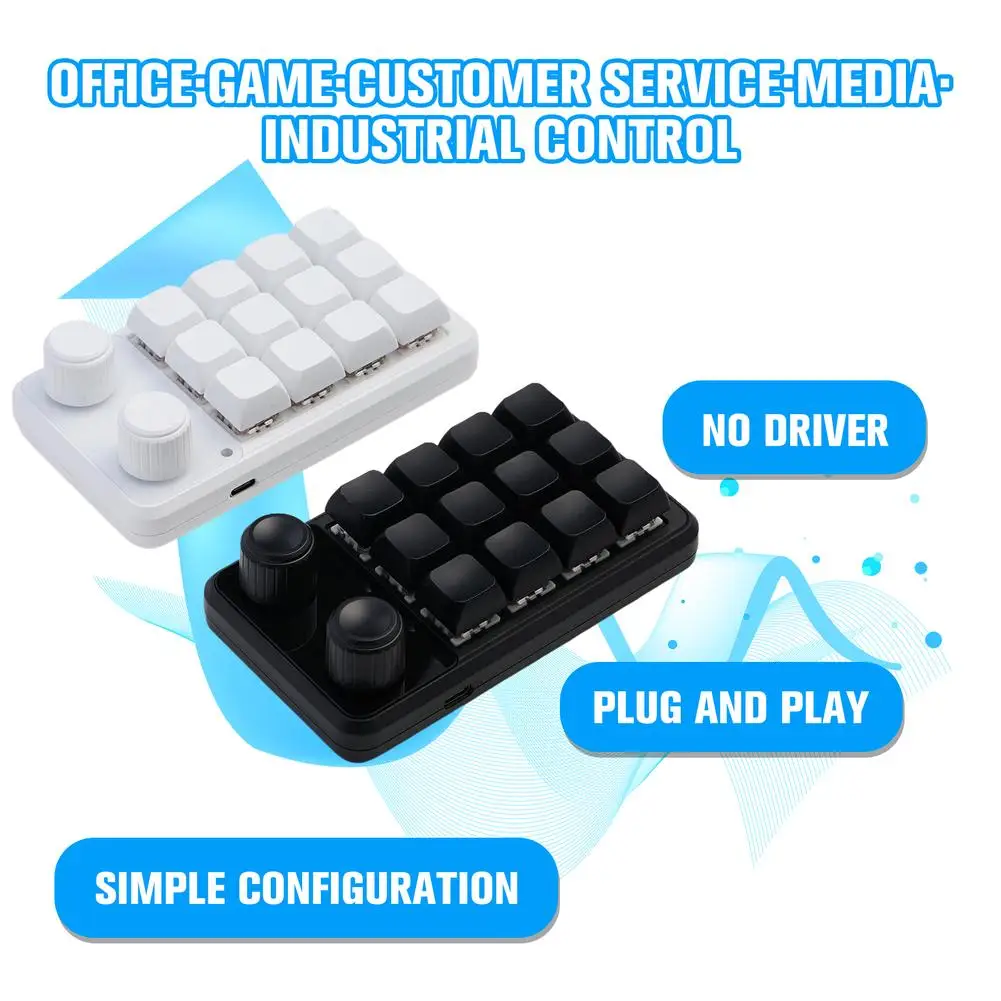Usb-Mini-Keypad-12-Keys-2-Knob-Custom-Programming-Macro-Mechanical-Keyboard-Outeum-Red-Switch ...