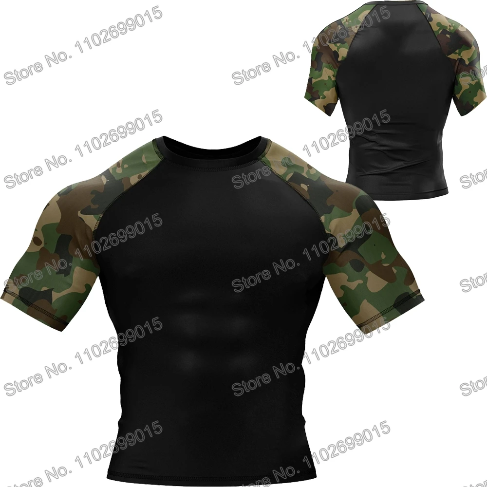 Sleeve-Camo-Surfing-Clothing-Men-Rash-Guard-Short-Sleeve-UV-Protection ...
