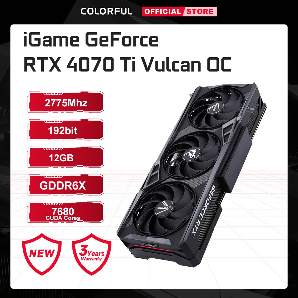 그래픽 카드 GeForce RTX 4070TI Vulacn 12GB GDDR6x 192Bit 2745MHz - 티몬