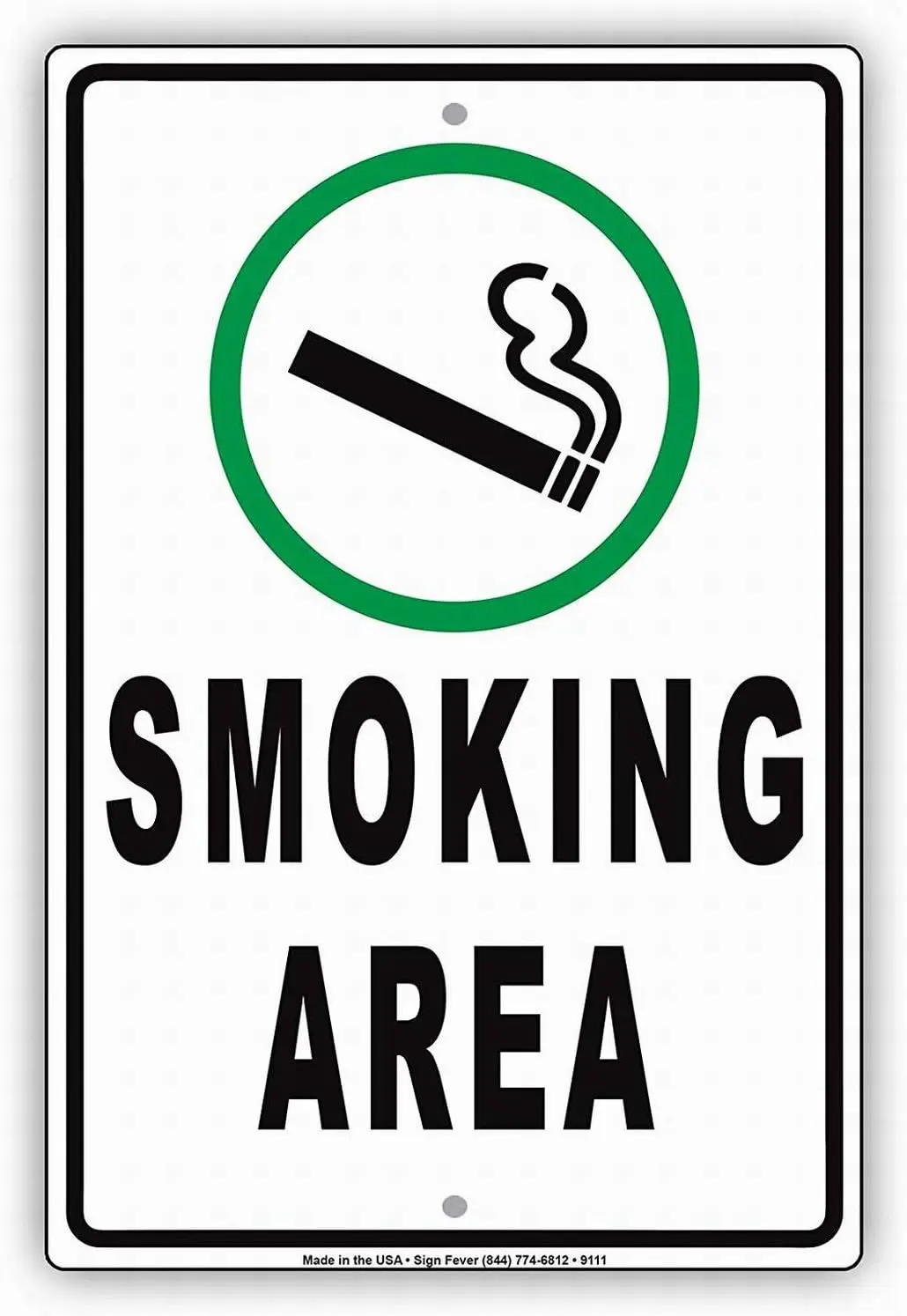 Safety Sign 12x16 Smoking Vaping Allowed in This Area Designated Spot ...