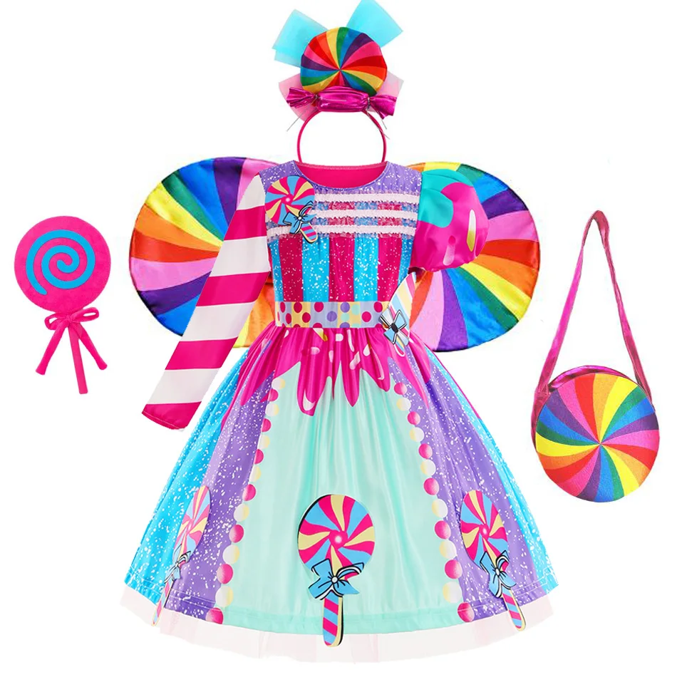 Girls-Purim-Dress-Lollipop-Fantasy-Dresses-Children-Carnival-Rainbow ...