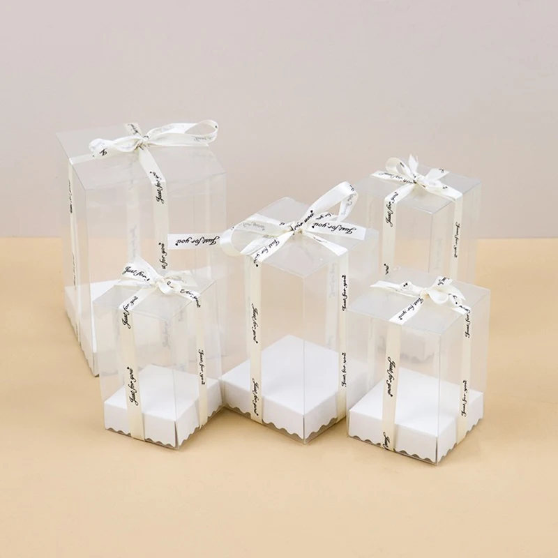 Transparent-Gift-Packaging-Box-With-Base-DIY-Craft-Candle-Gift-Boxes ...