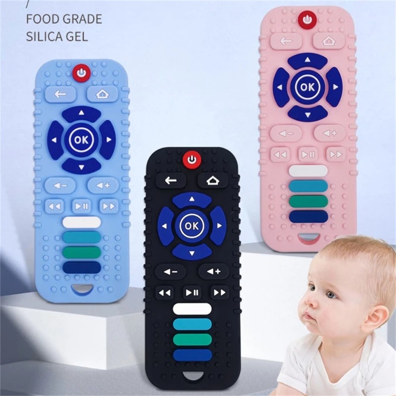New Food Grade Silicone Baby Teether TV Remote Control Shape Silicone ...