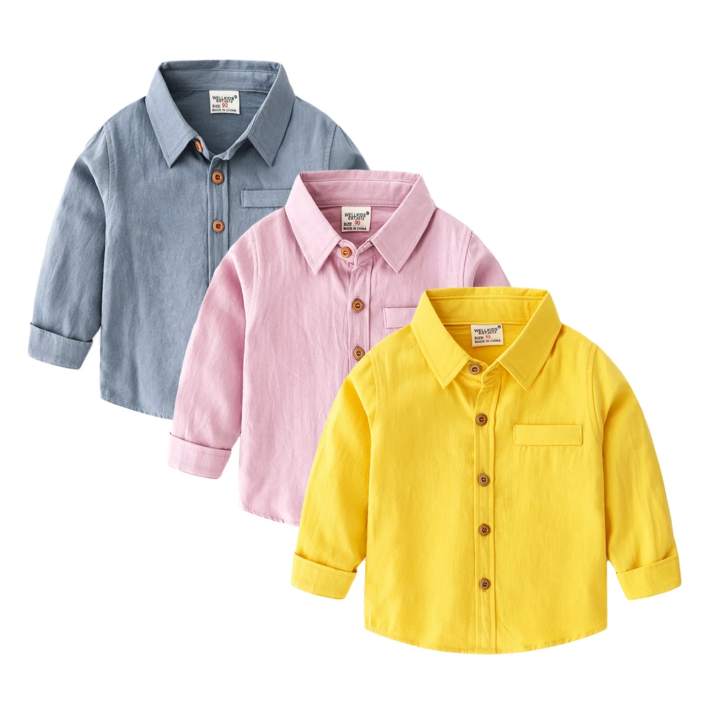 Kids Clothing Boys Shirts Candy Colors Casual Children Shirts Kids ...