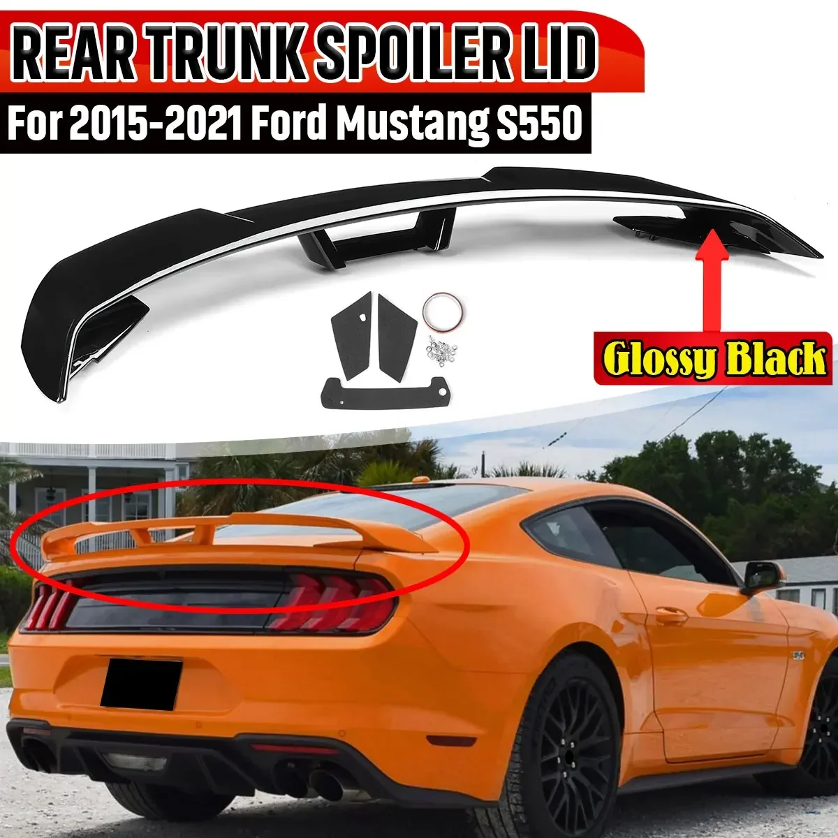 GT-Style-Car-Rear-Trunk-Spoiler-Lip-Boot-Wing-Lip-For-Ford-Mustang-S550 ...