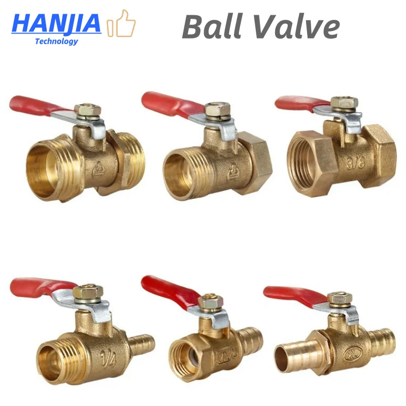 Brass Water Oil Air Gas Fuel Line Shutoff Ball Valve Pipe Fittings ...