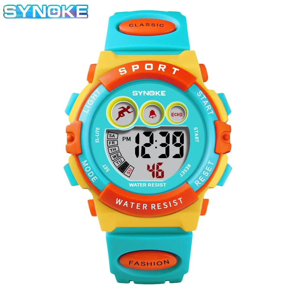 SYNOKE-Student-Sport-Watches-For-Kids-Colorful-Electronic-Watches-50M ...