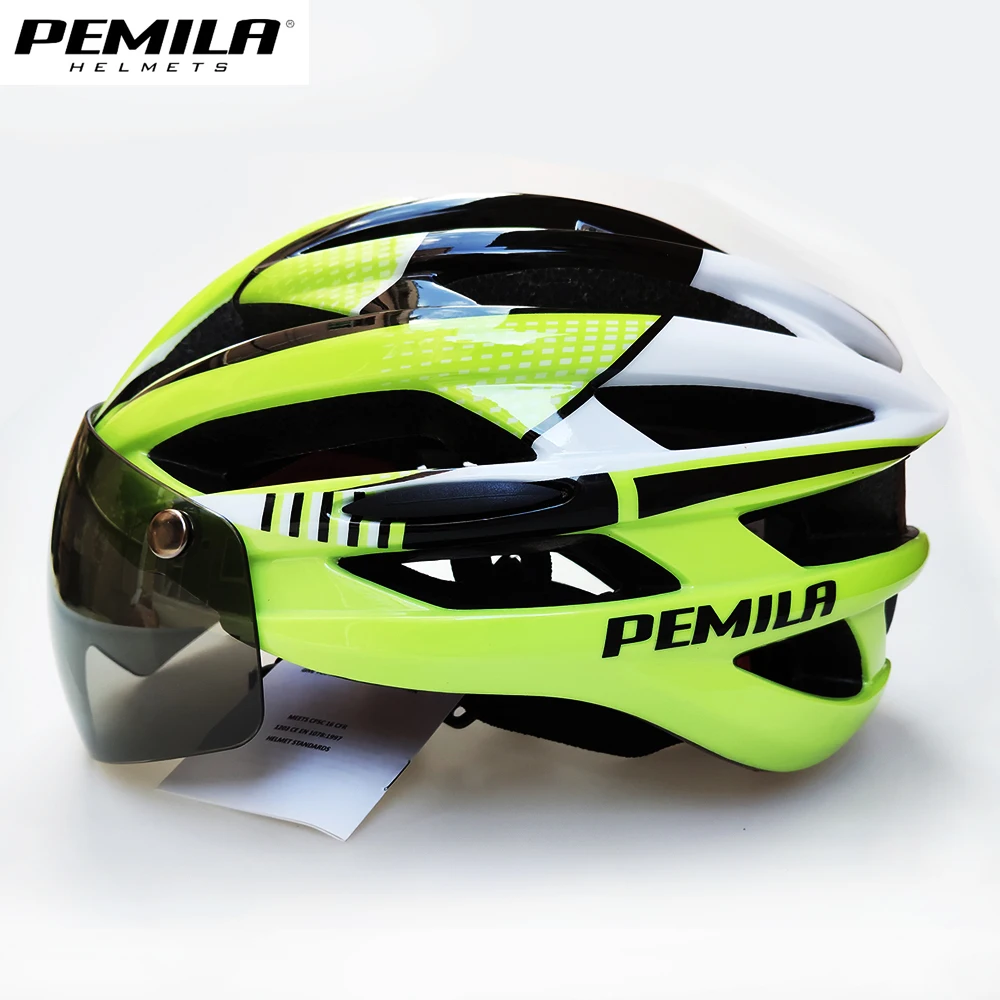 PEMILA-Cycling-Helmet-Man-Women-Goggle-Helmet-Road-Mountain-Bike-Helmet ...
