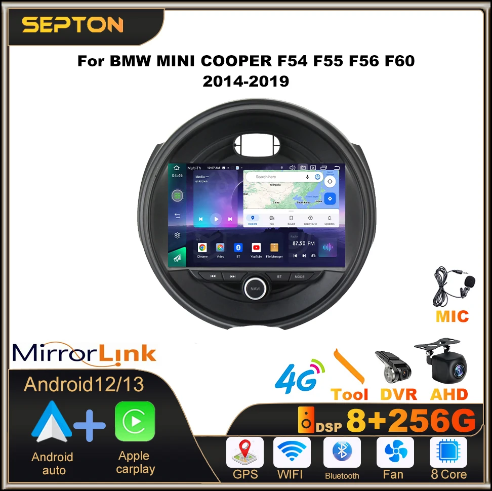 SEPTON-Android-12-Car-Radio-Multimedia-Video-Player-for-BMW-MINI-COOPER ...